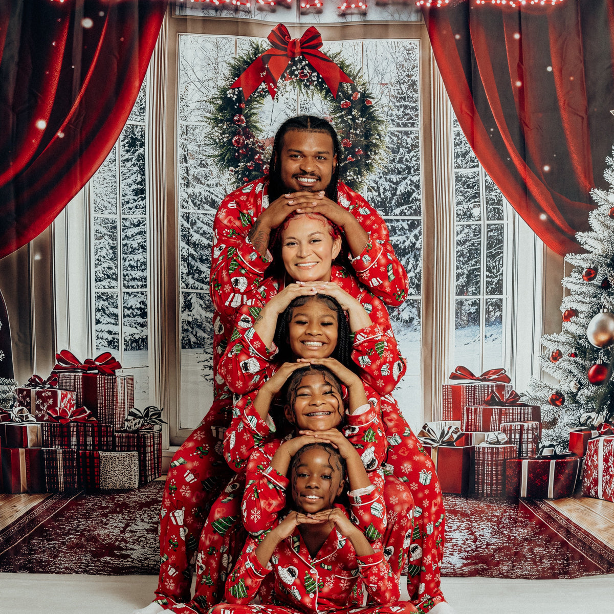 Santa Please PJ Set - Red (Adults) – Caresha Please LLC